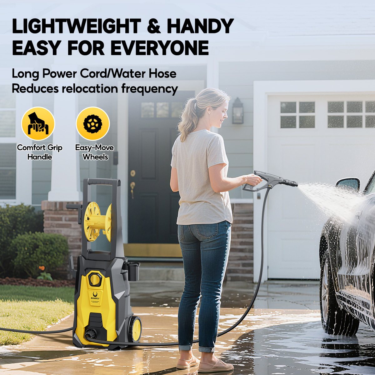 SOARFLY 5200W Water Jet Car High Pressure Cleaner High Pressure ...