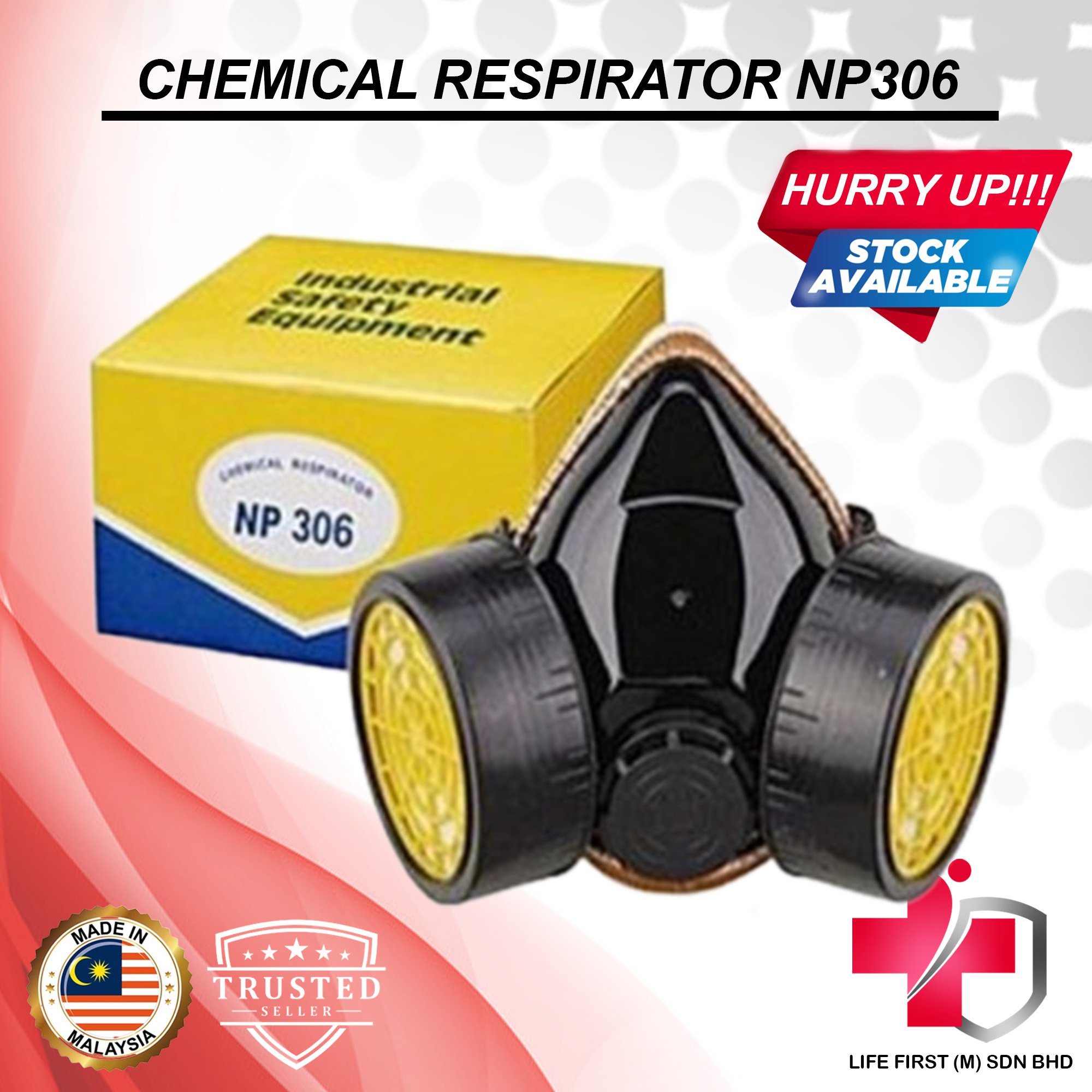 NP305 & NP306 CHEMICAL RESPIRATOR ANTI-DUST FILTER INDUSTRIAL SPRAY ...