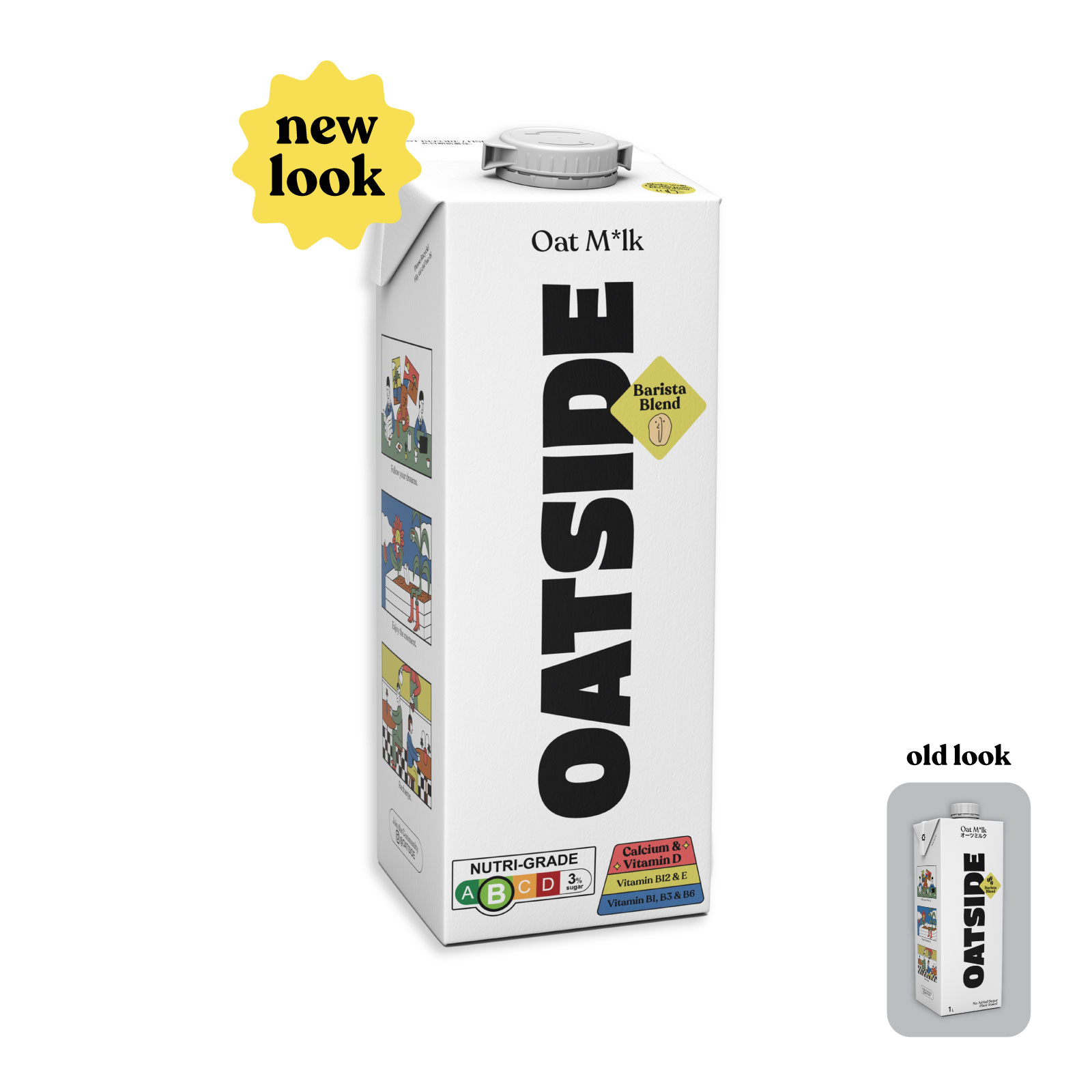 OATSIDE Barista Blend Original Oat Milk 1L - Dairy Free, Creamy, Zero ...