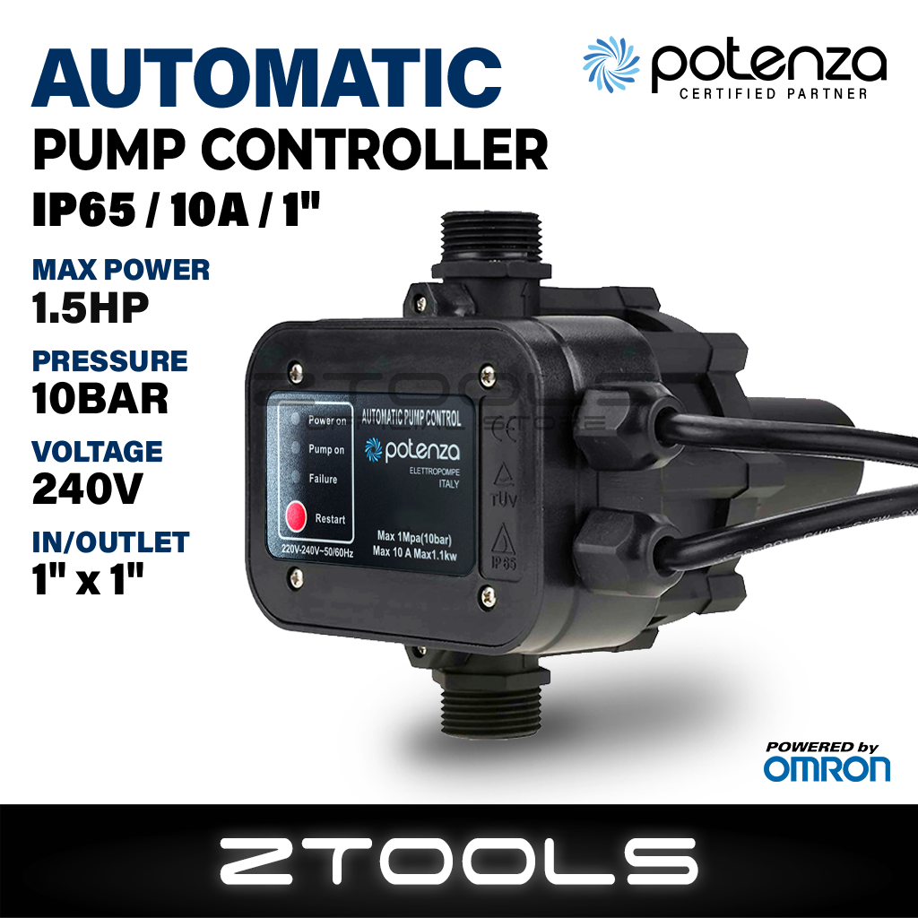 (Italy) POTENZA Automatic Water Pump Controller PC-10 | 1.5hp | Booster ...