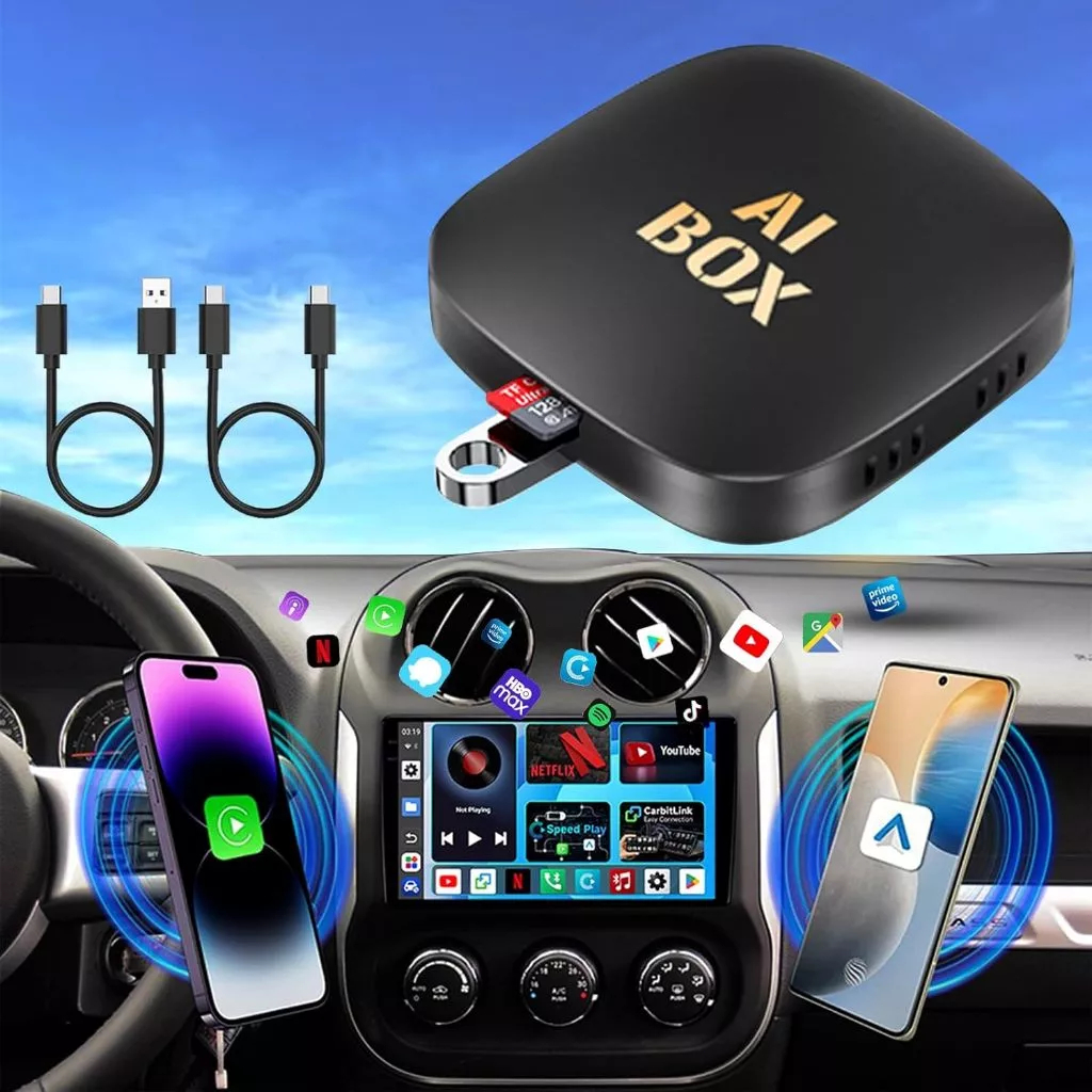 Wireless Carplay Adapter Carplay Ai Box - Android 13.0 Android Auto ...