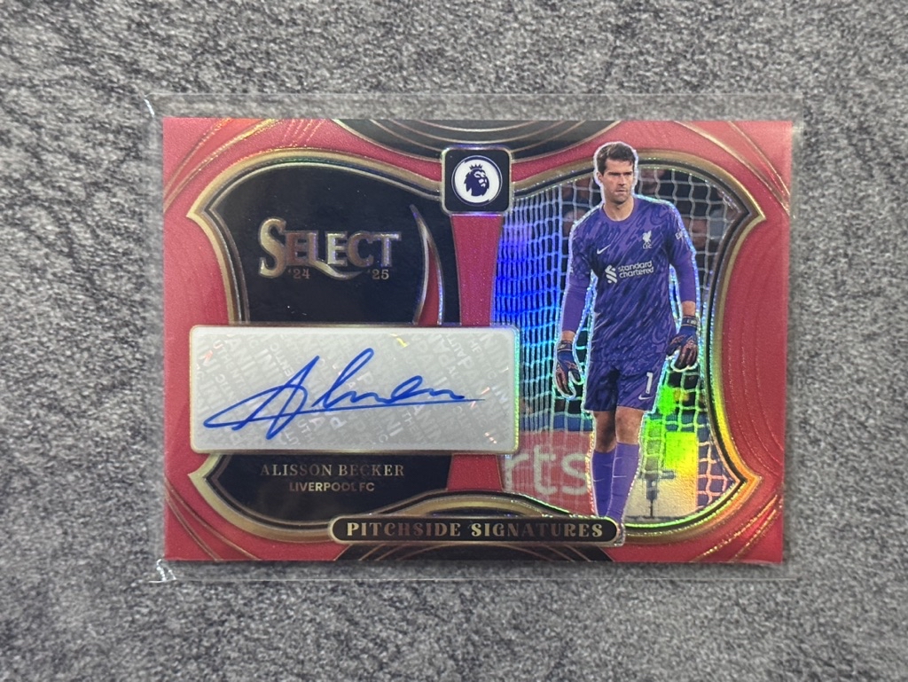 2024-25 Panini Select Alisson Becker Auto Red On Red Color Match ...