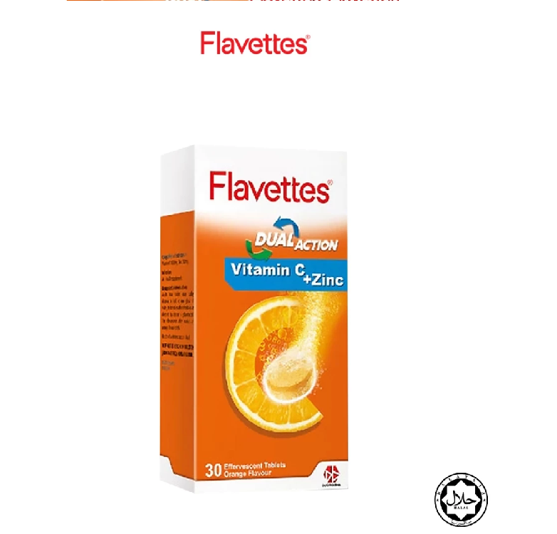 PROMOTION Flavettes Dual Action Vitamin C + Zinc Effervescent Tablets ...