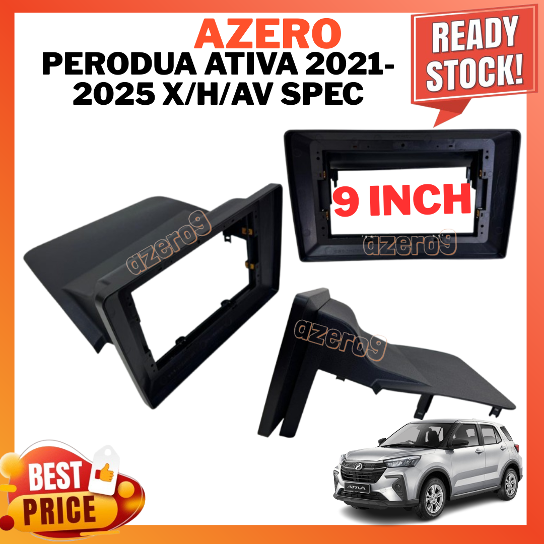 Android Player Casing 9" Perodua Ativa 2021-2025 X/H/AV Spec FULL COVER ...