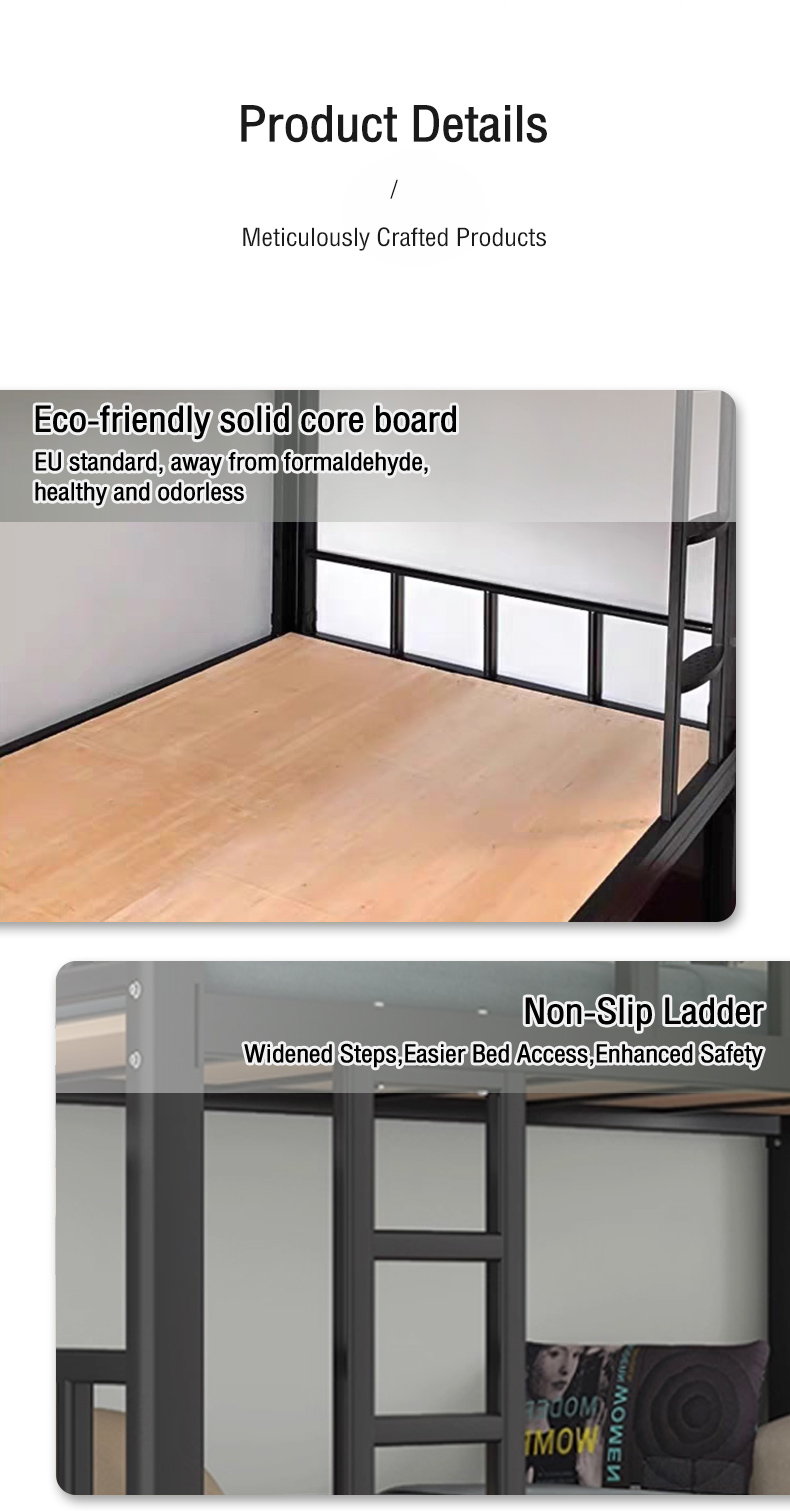 Heavy Duty Steel Bunk Bed with Slatted Bed Base, Double Decker Frame ...