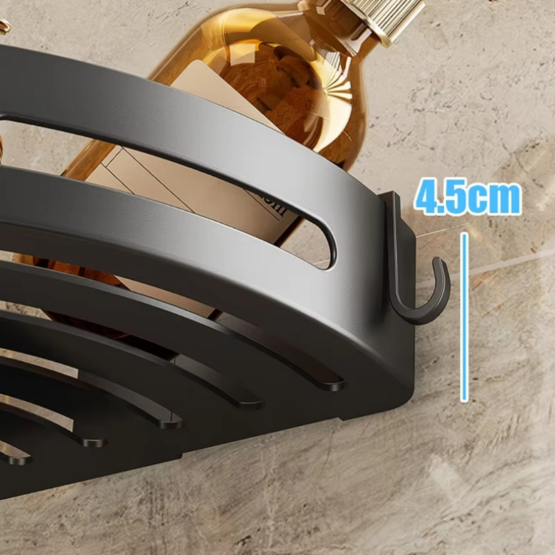 UG Triangular Corner Storage Shelves Space Aluminum Bathroom Shower ...