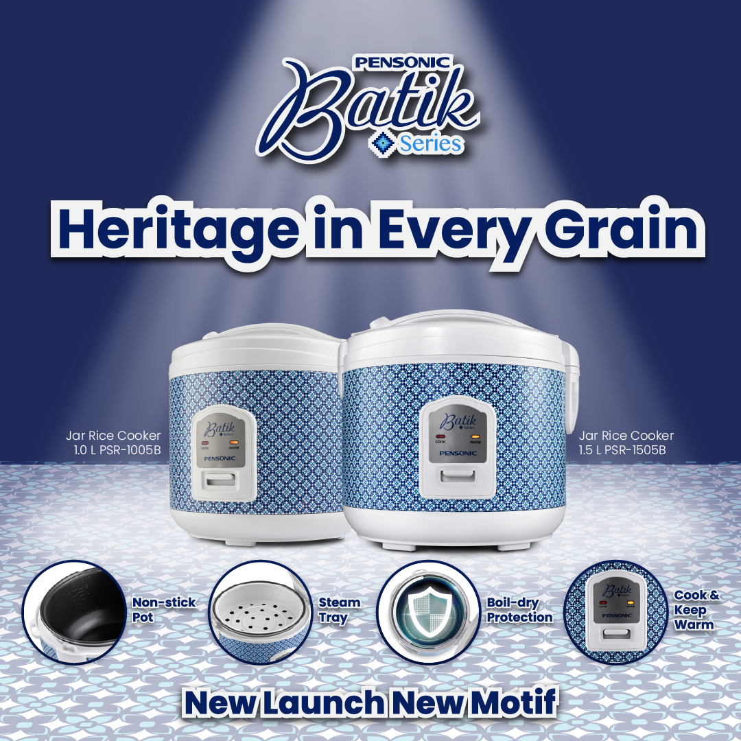 [ NEW ] Pensonic Batik Series Rice Cooker (1.0L) | Periuk Nasi Siri ...