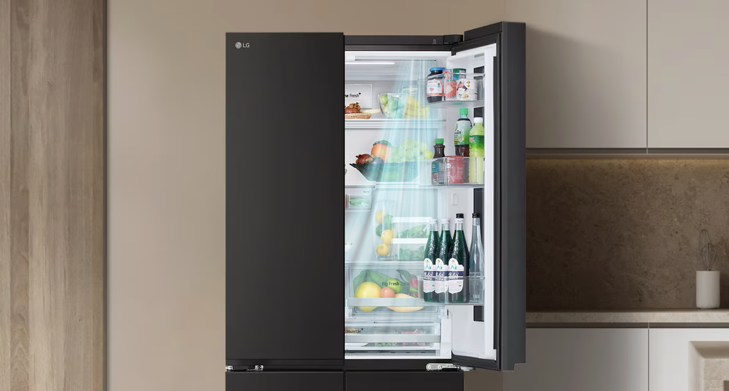 LG GV-B25FFGPB (617L) French Door Fridge with Auto Ice Maker in White ...