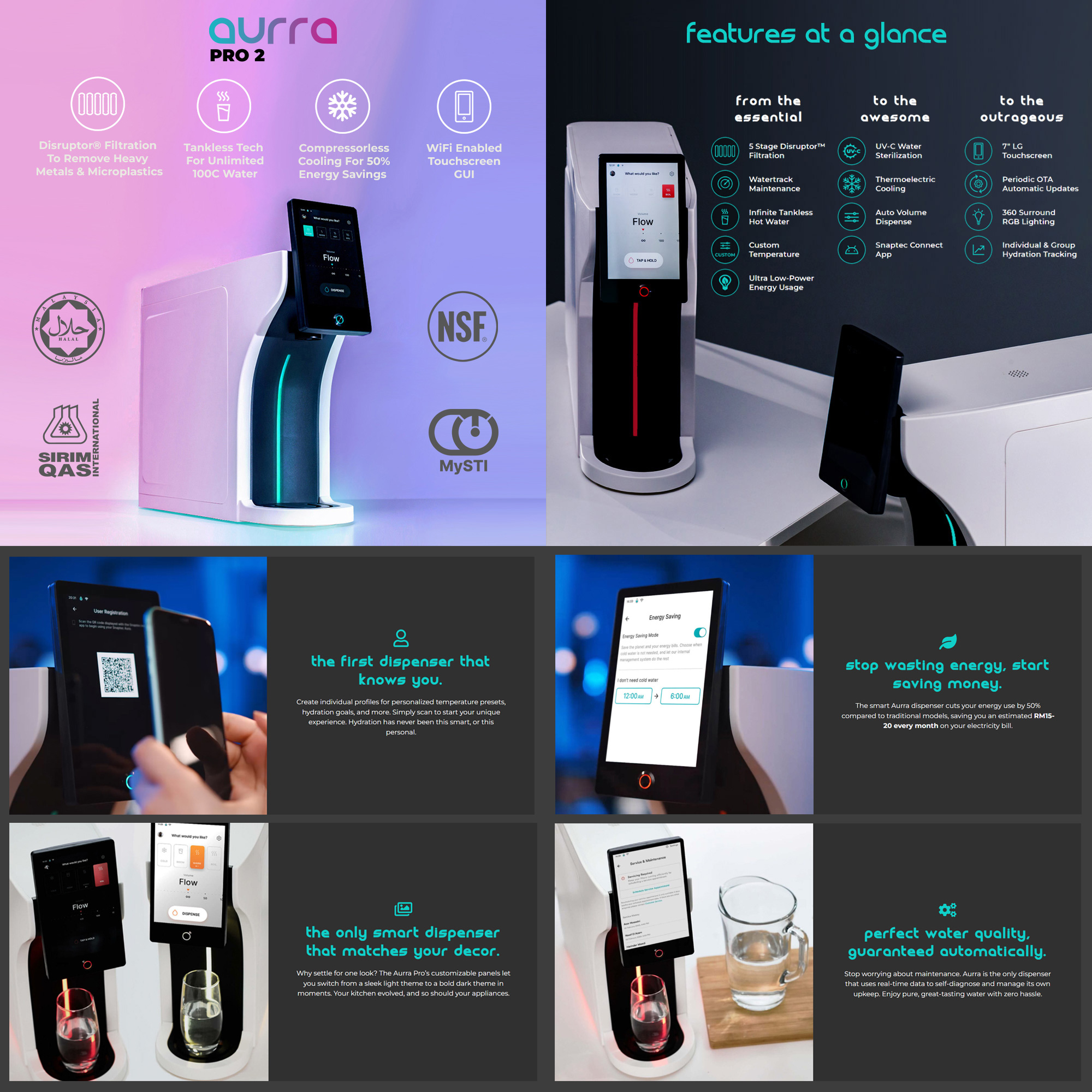 Snaptec Aurra Pro 2 Water Purifier / Water Filter / Water Dispenser ...