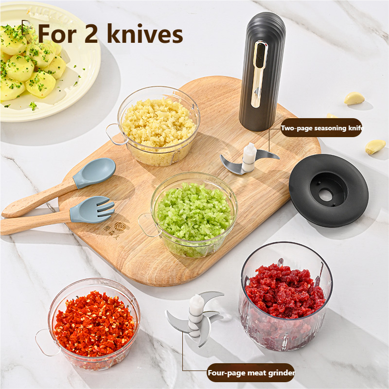 HAN RIVER 1L Blender Mini Blende Chopper Meat Vegetables 4*Bowl ...