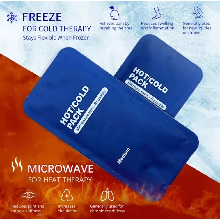 Reusable Sport Hot & Cold Gel Pack 1pc Multipurpose Microwave Heat Pad ...