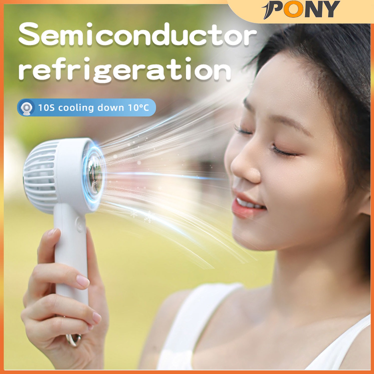 Ice compress fan cooling fan 4000mAh/USB handheld mini small fan ...