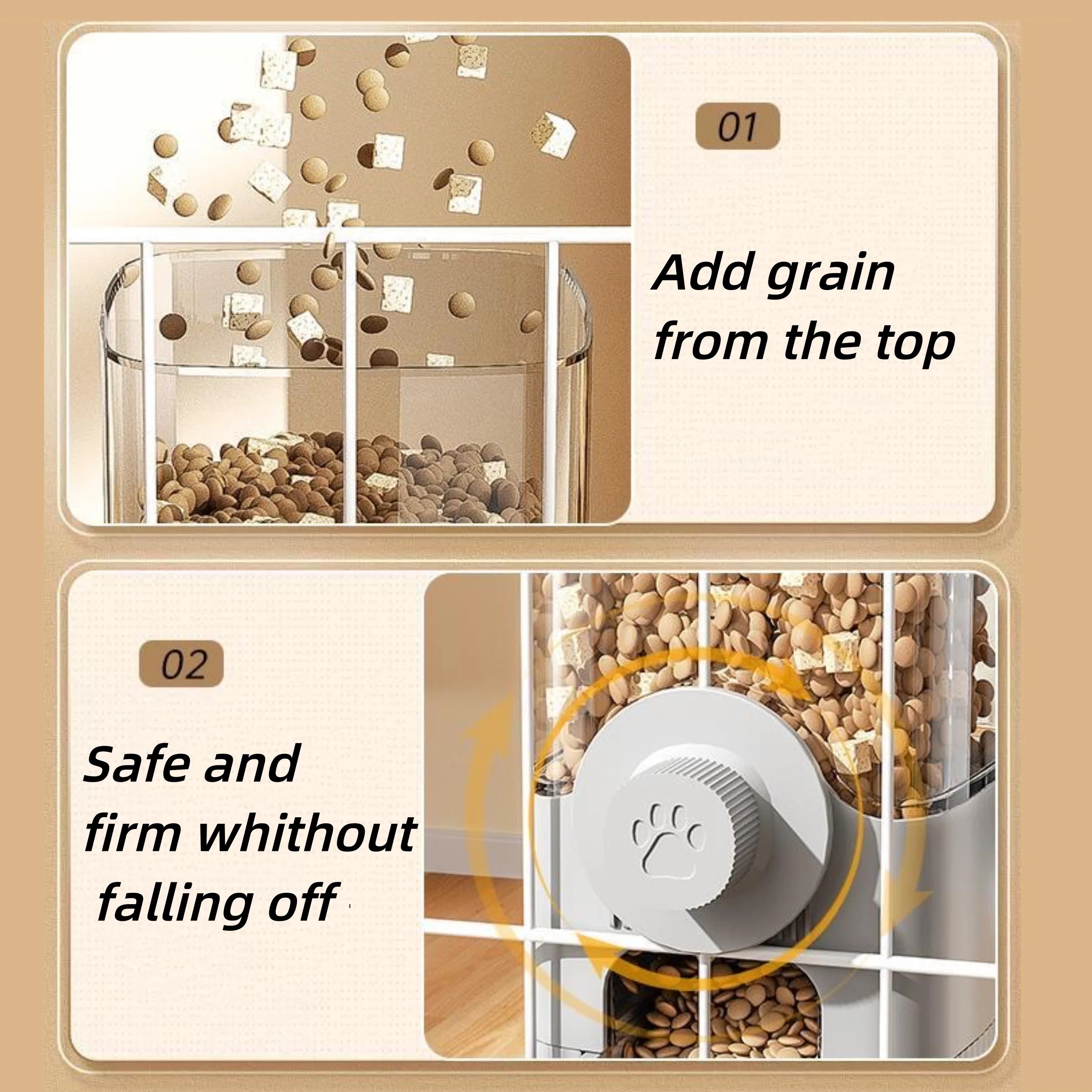 Hanging automatic pet food feeder/water dispenser Gravity cat automatic ...