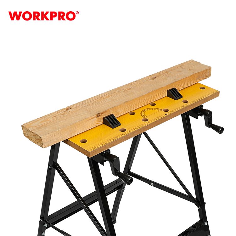 WORKPRO 70KG Folding Portable Work Bench WP289026 Working Station Table ...