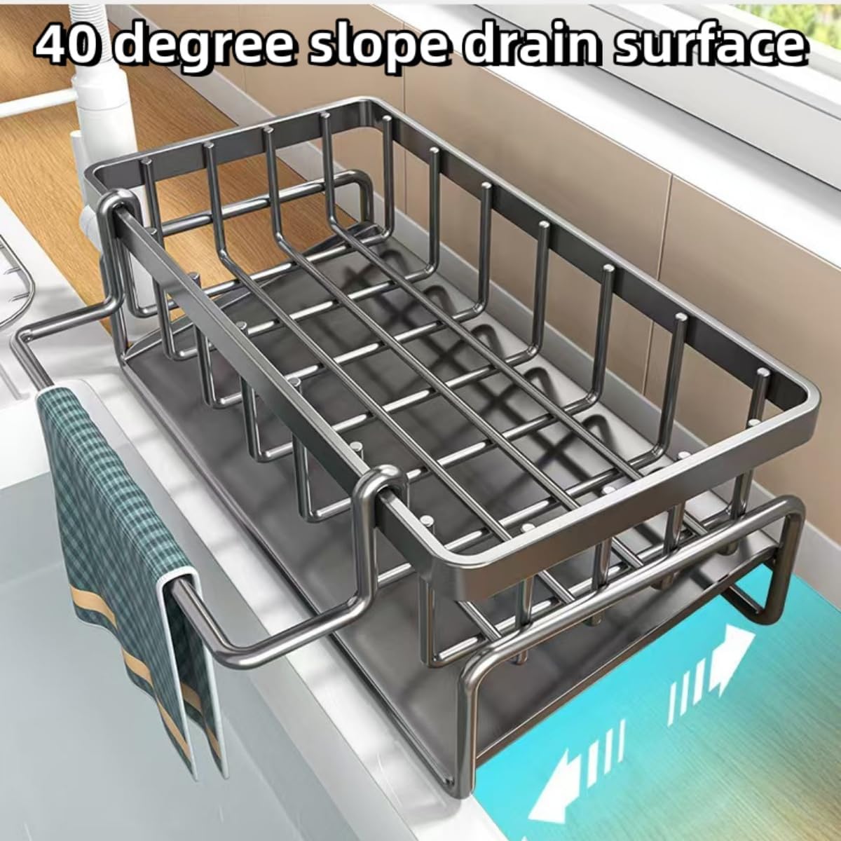 【COD】WB Kitchen Sink Draining Rack Holder Faucet Drainer Sponge ...