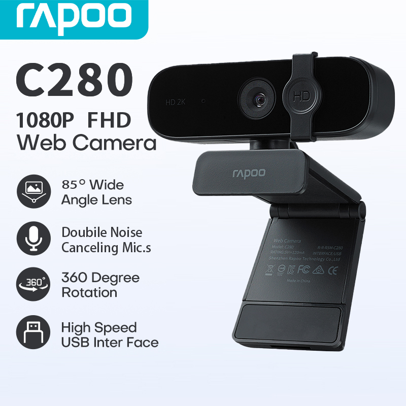 Rapoo C280/C200/C500AF FHD Webcam 2K 1440P Live Broadcast Web Cam with ...
