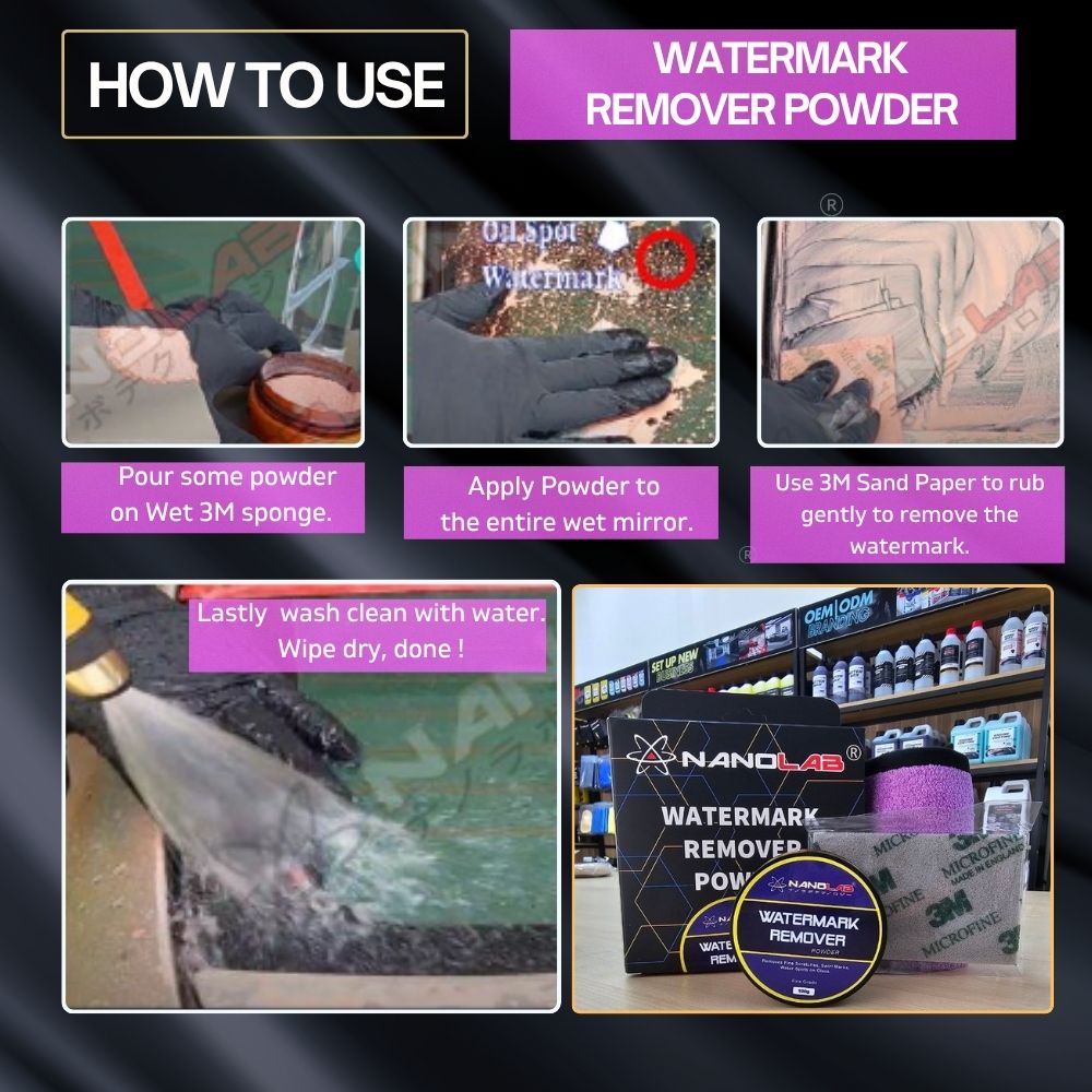 Watermark Remover Powder Windscreen | Serbuk Polish Cermin | All Glass ...