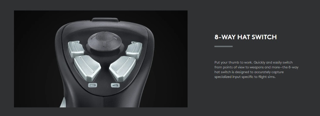 Logitech EXTREME 3D PRO USB WIRED JOYSTICK FOR PC FLIGHT SIMULATION GAME CONTROLLER (942-000008 ...