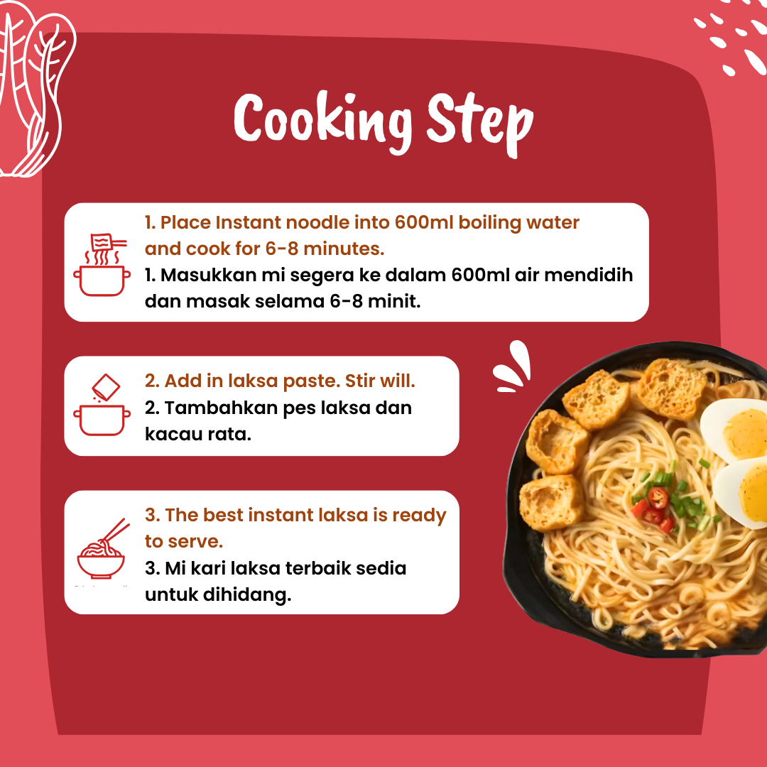 TEO SOON Homemade Curry Laksa Thin Mee Curry Noodle Instant Laksa ...