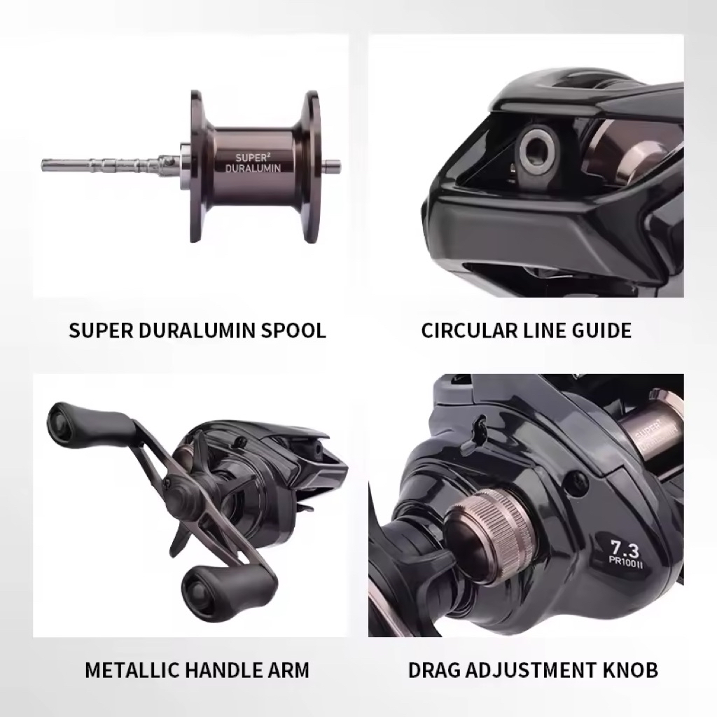 2025 DAIWA PR100 ⅡPRO Baitcasting Fishing Reel New 3+1BB Gear Ratio 6.4 ...