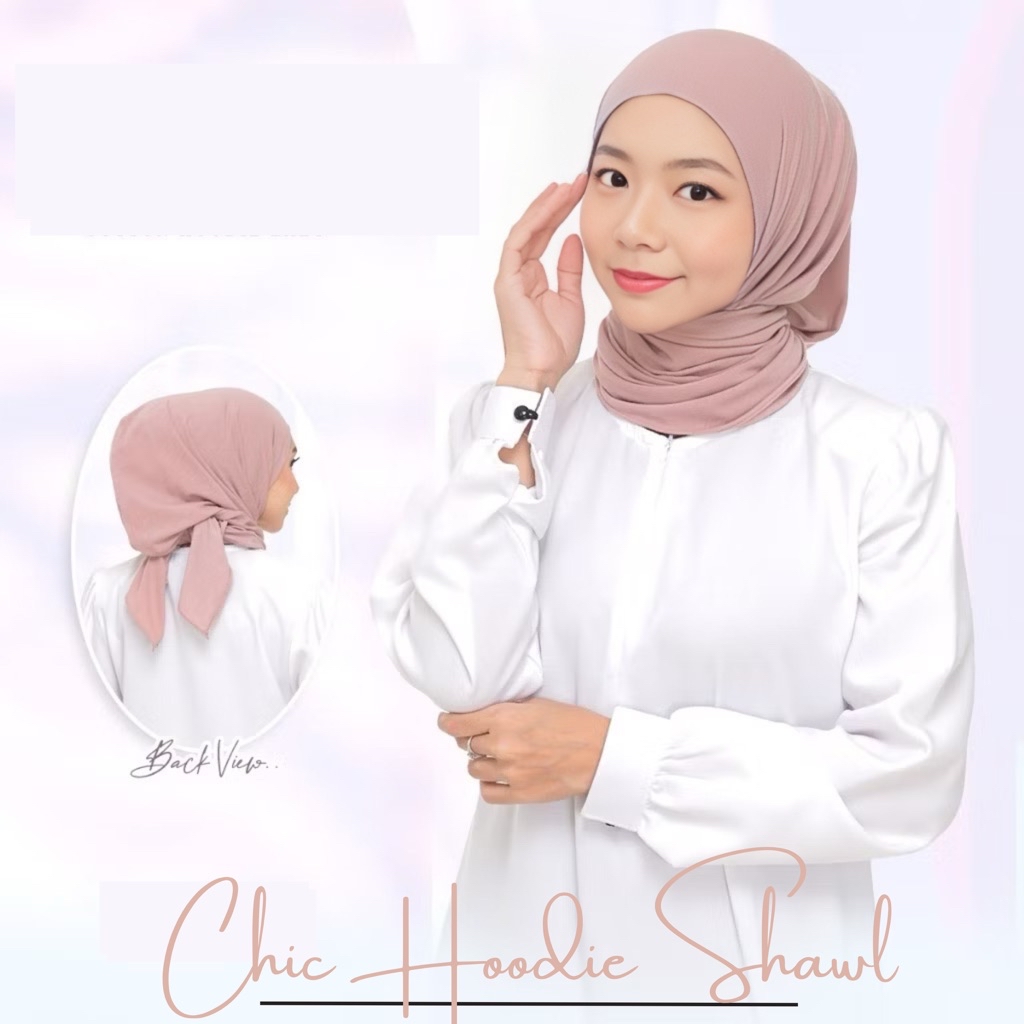 Shawl Chic Hoodie Heavy Chiffon 2mtr. | Trendy Shawl Easy Wear ...