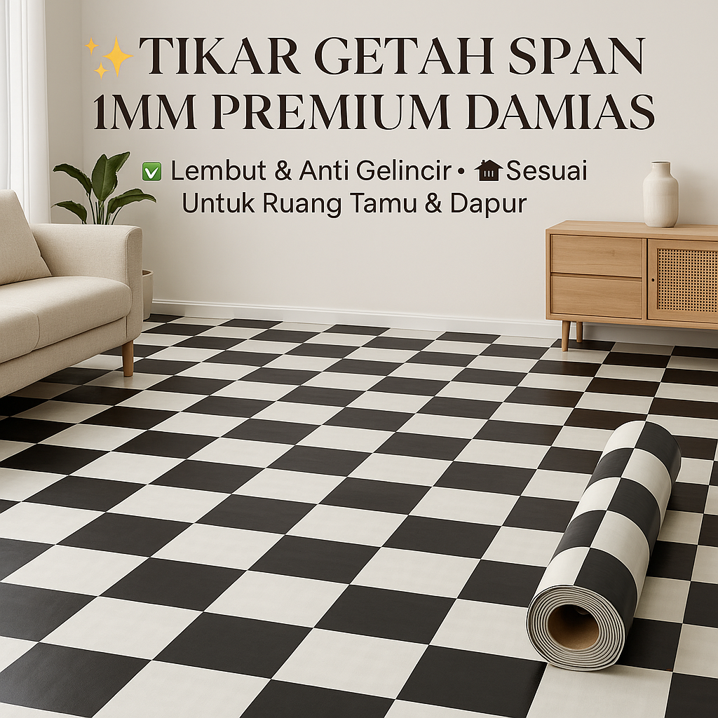 Tikar Getah Span Harga Kilang 1 roll 20 meter x 1.83m x 1mm Bahan tahan ...