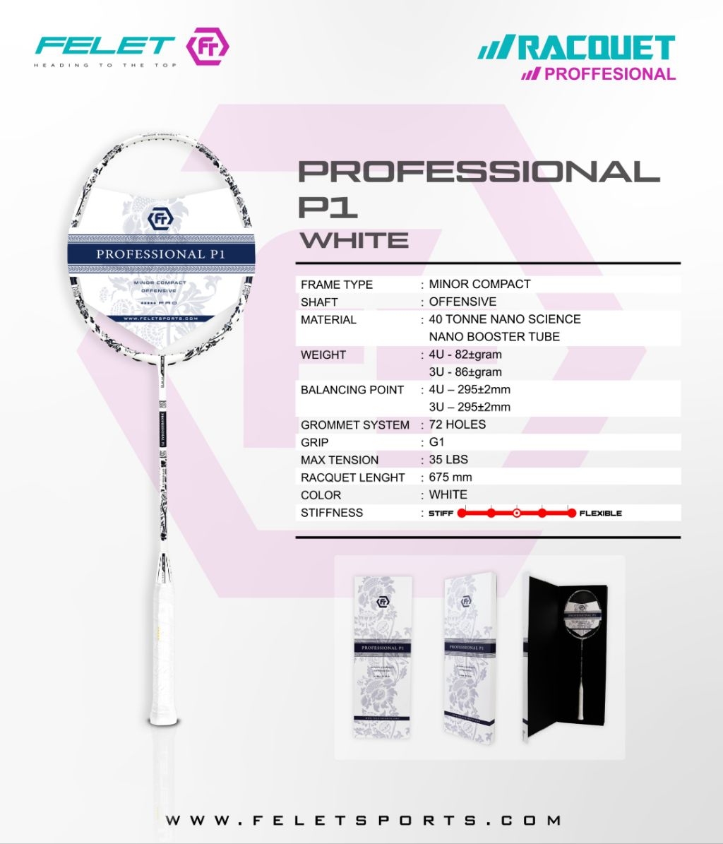 Felet Professional P1 Badminton with Gift Box (frame only) | Shopee ...