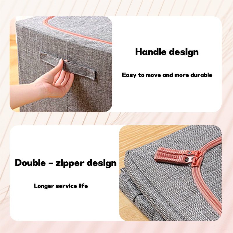 【StoreSmart】110L Foldable Storage Box Clothes Storage Linen Fabric with ...