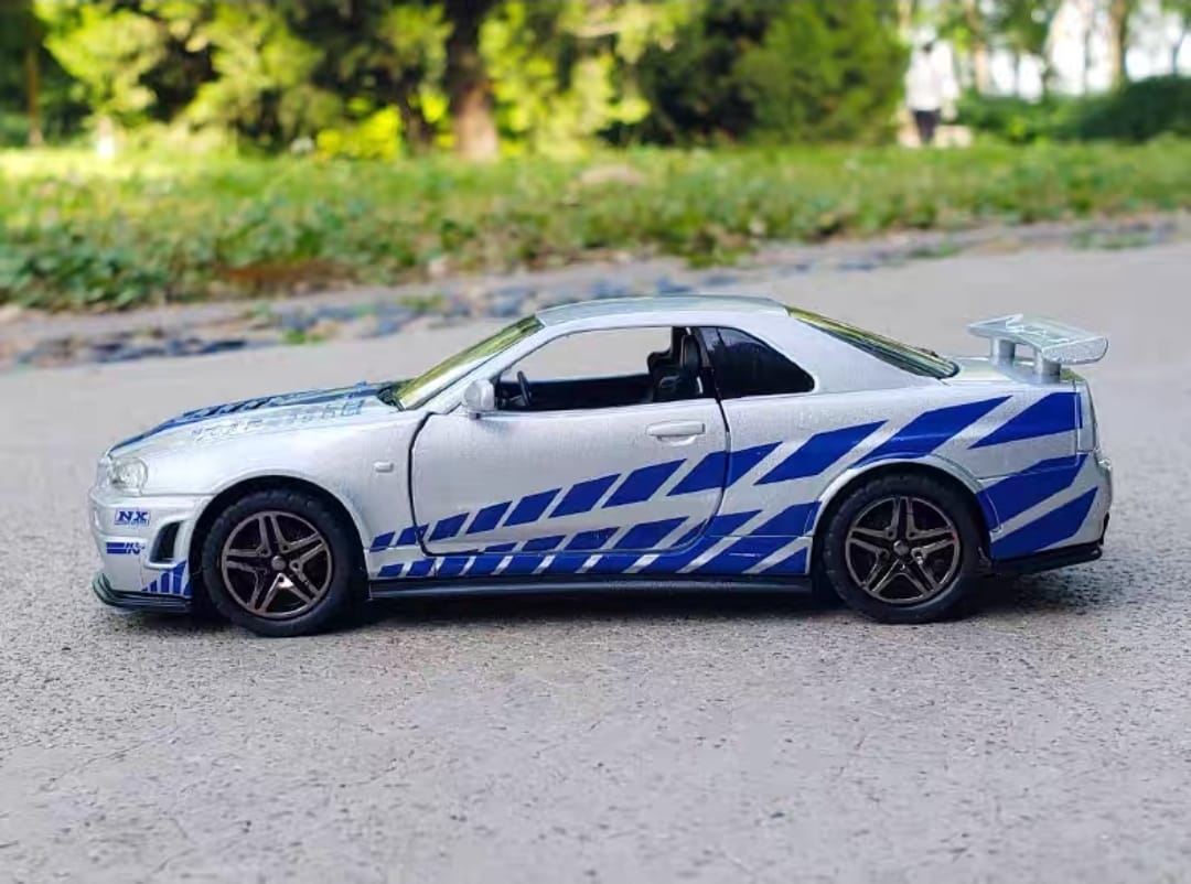 NISSAN SKYLINE GTR BNR34 FAST & FURIOUS BRIAN O'CONNER 1:32 ALLOY DIE ...