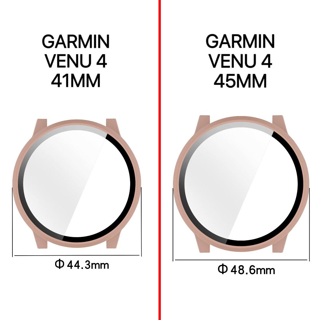 Garmin Venu 4 41mm/45mm Hard PC With Tempered Glass Protector Case ...