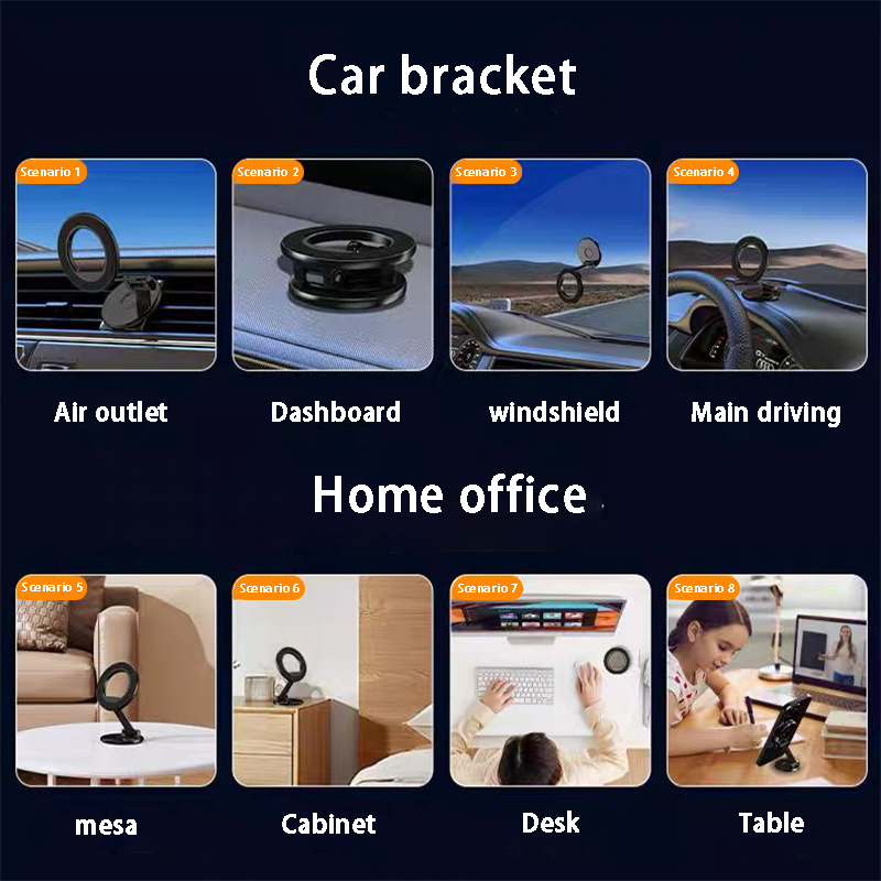 Magnetic car phone holder foldable magnetic car dedicated anti-shake ...