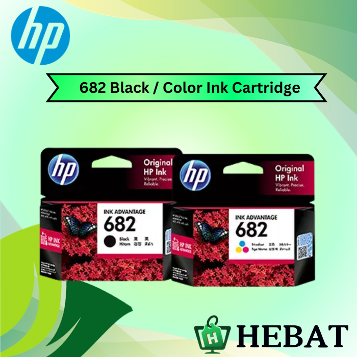 HP Original 682 Black Color Ink Cartridge 1200 2300 2700 4100 6070 6400 ...