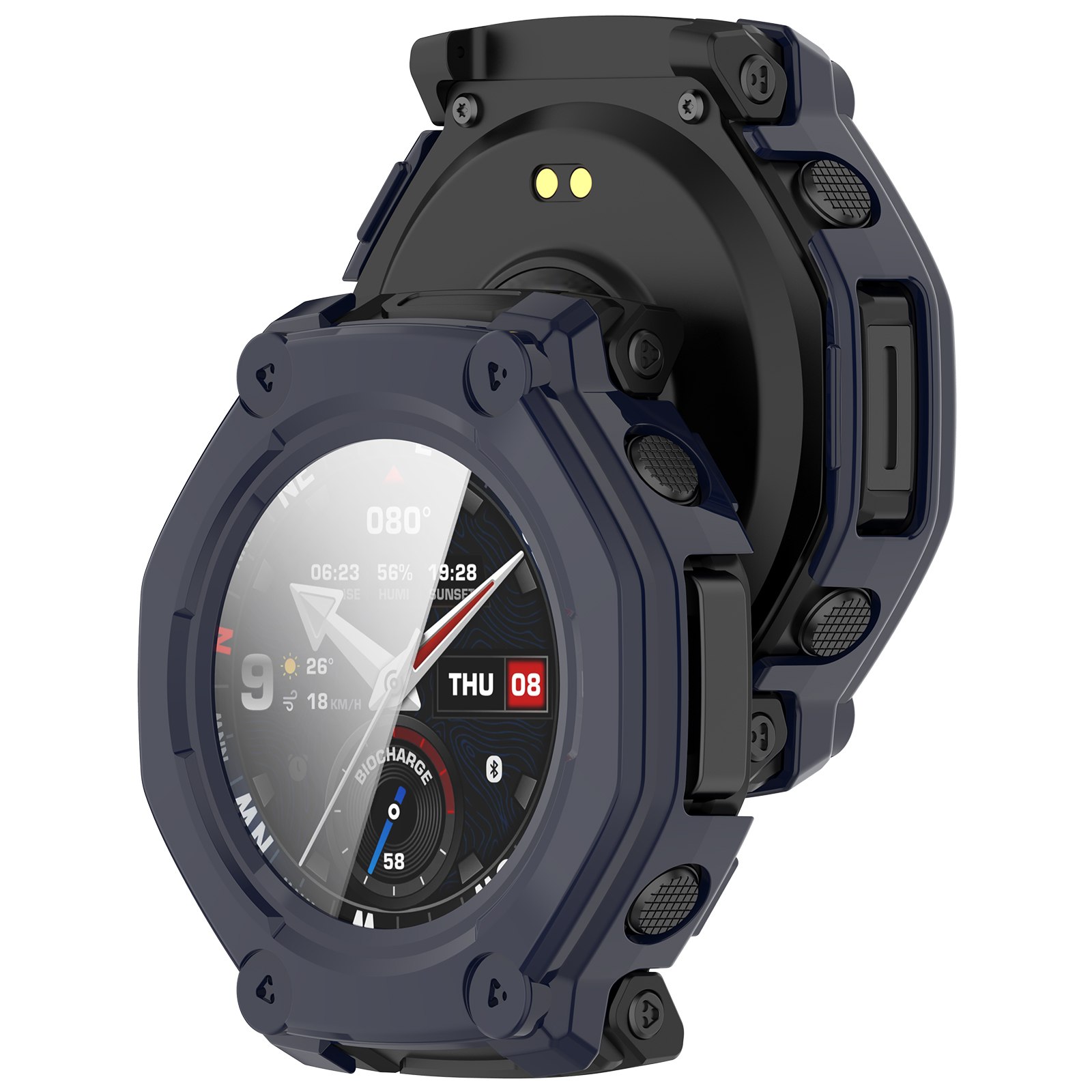 Amazfit T Rex 3 Pro 48mm Hard PC With Tempered Glass Full Coverage ...