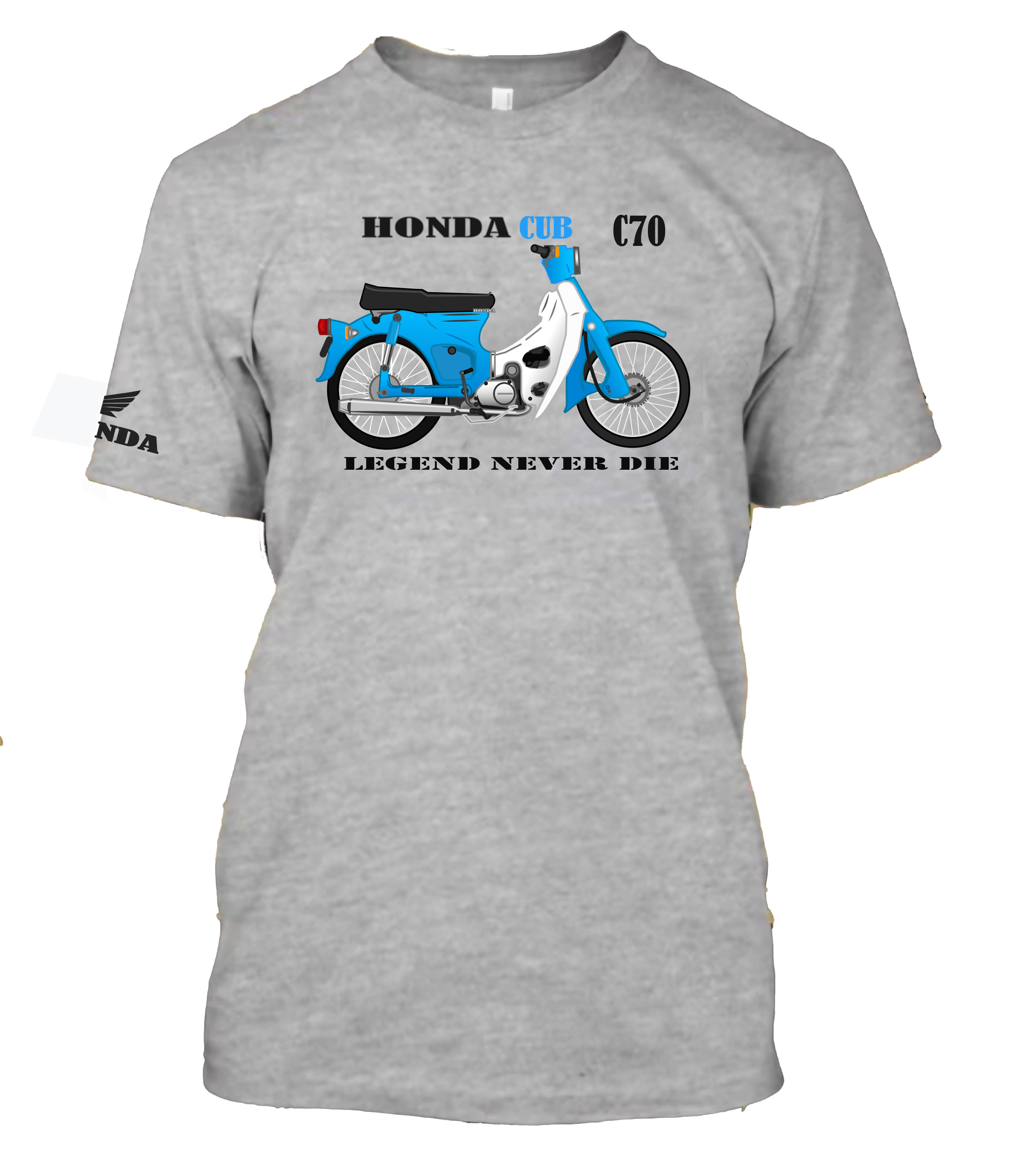 Baju Rider HONDA Cub C70 Legend Never Die Short Sleeves 100% Cotton ...