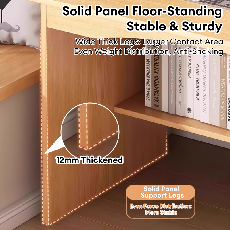 120CM Meja belajar Computer Table With Drawer Multifunctional Bookshelf ...