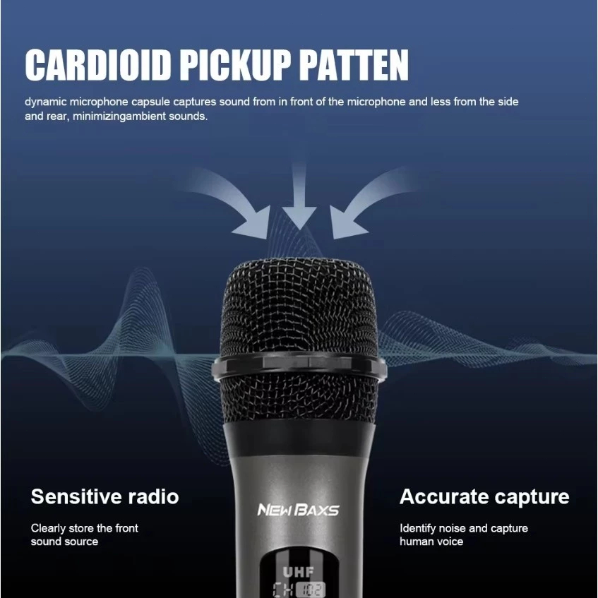 Wireless Microphone Dynamic Handheld Microphones Karaoke Microphone Mic ...