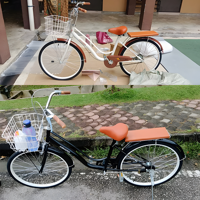 ANCHI 24/26 inch basikal dewasa Load 150kg with basket Basikal lelaki ...