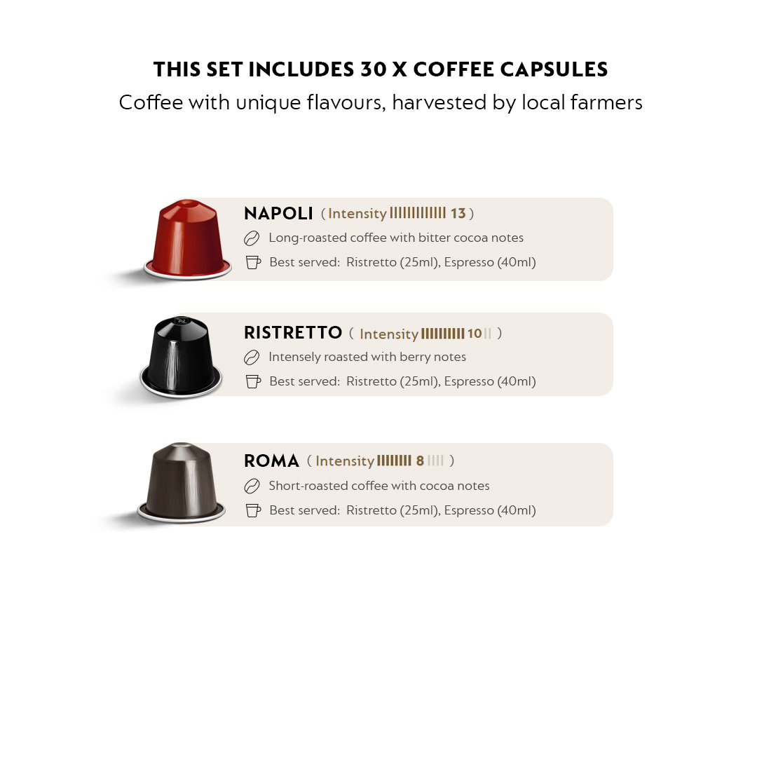 Nespresso Pixie Coffee Machine Bundle Titan with Coffee Connoisseur ...