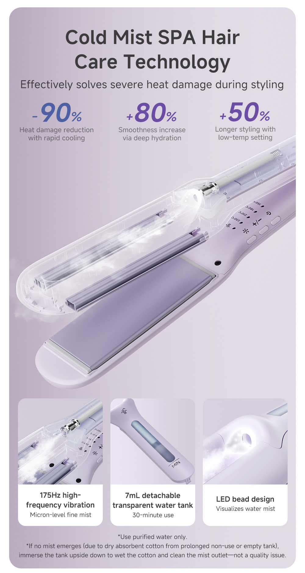 【New Launch】Simplus Cold Mist Hair Straightener Iron丨80 Million ...