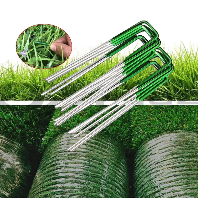 【100pcs】Galvanized U Pins Artificial Grass Weed Mat Durable Metal ...