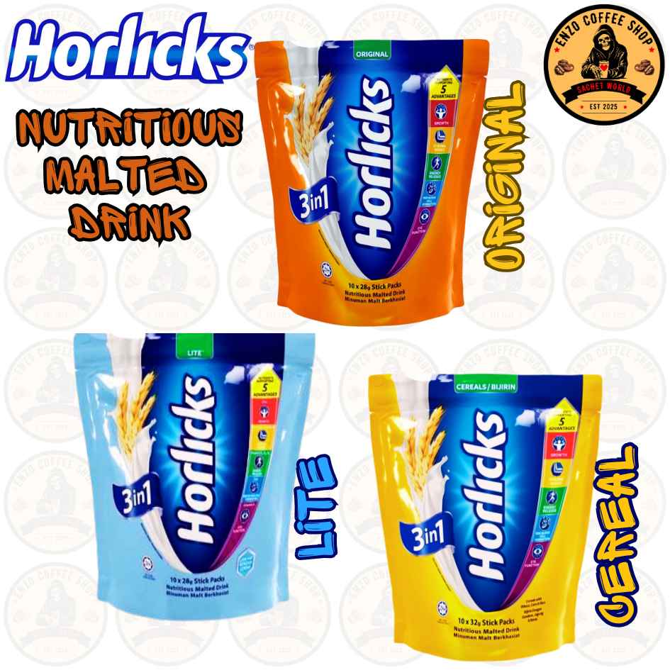 HORLICKS - NUTRITIOUS MALTED CEREAL INSTANT DRINK SACHET - ORIGINAL ...