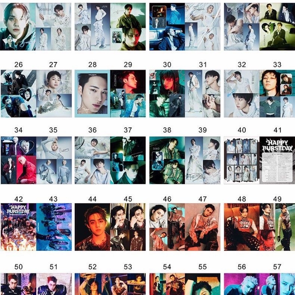 SEVENTEEN HAPPY BURSTDAY Album Photobook Merchandise Set with Photo ...