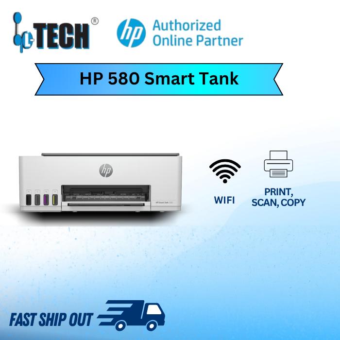 HP Smart Tank 580 Ink Tank Wifi Printer (Print, Copy, Scan, A4 ...
