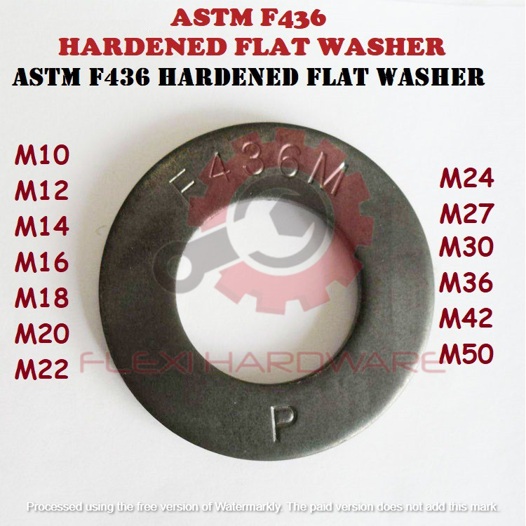 ASTM F436 Flat Washer M10 M12 M14 M16 M20 M22 M24 M27 Hardened Washers ...