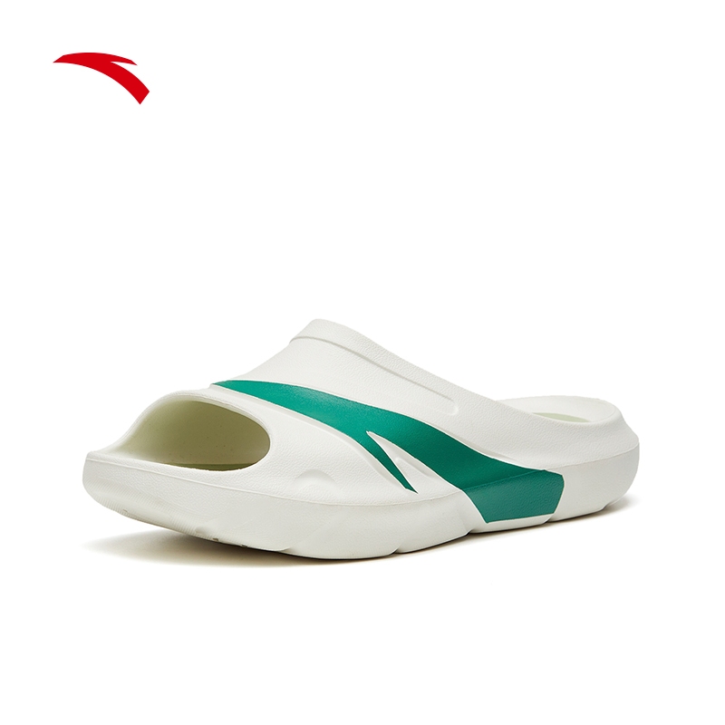 ANTA Men SLIDES Beach Slipper Non-Slip 1123E8511-5 White/Green/Green ...