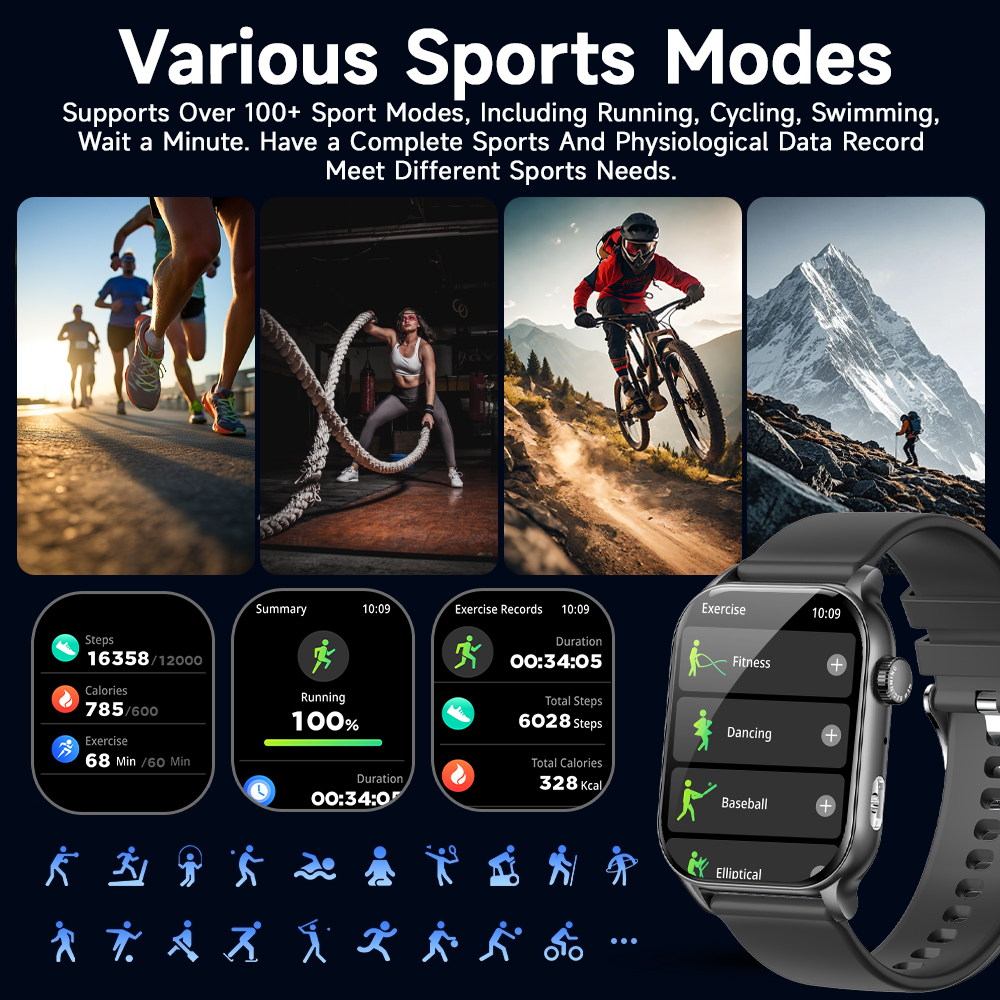 SKMEI B58 Couple Smartwatch 1.95" 60Hz AMOLED Flashlight IP67 ...