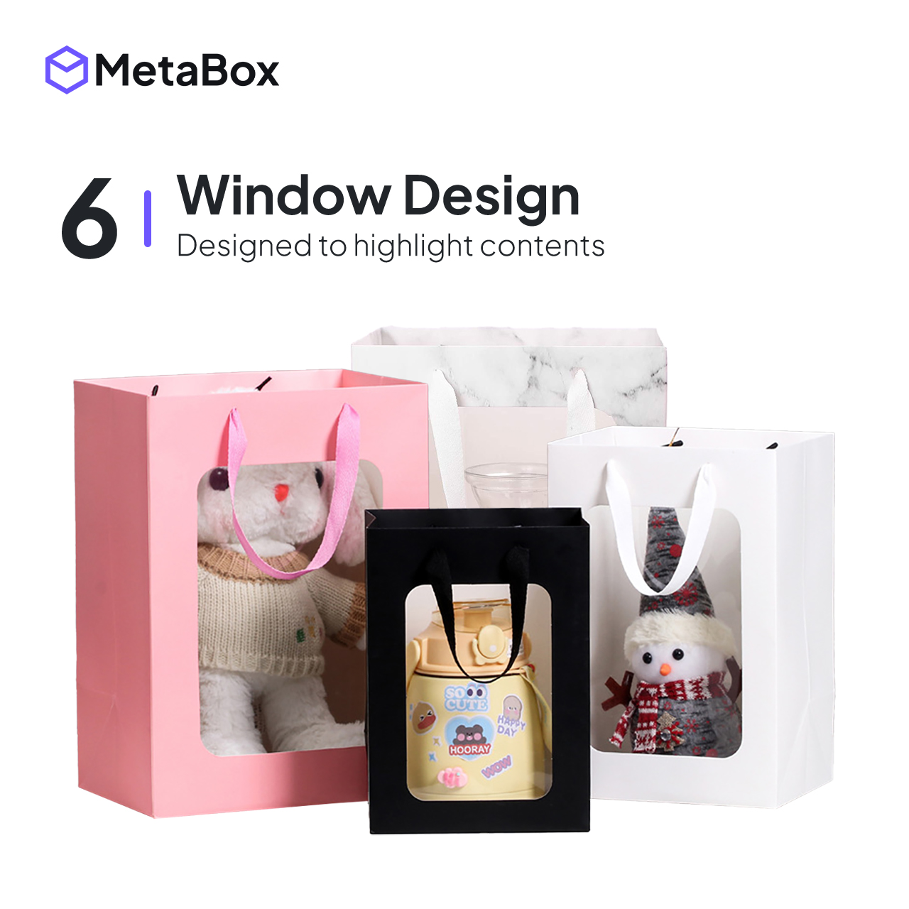 Paper Bag Window Bouquet Packaging Door Gift Wedding Beg Kertas Jendela ...