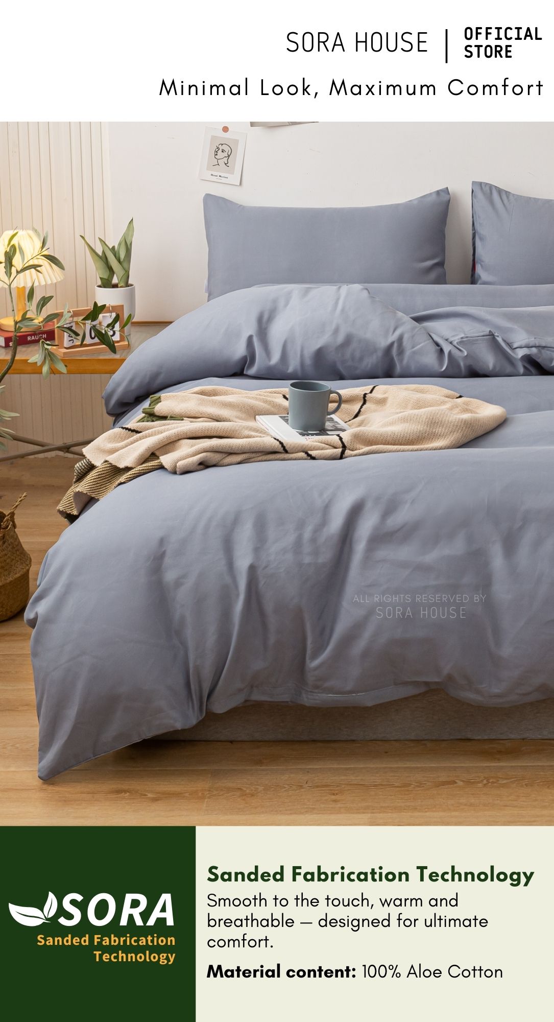 SORA PLAIN Hotel QUILT COVER Sarung Comforter Duvet Cover Sarung ...