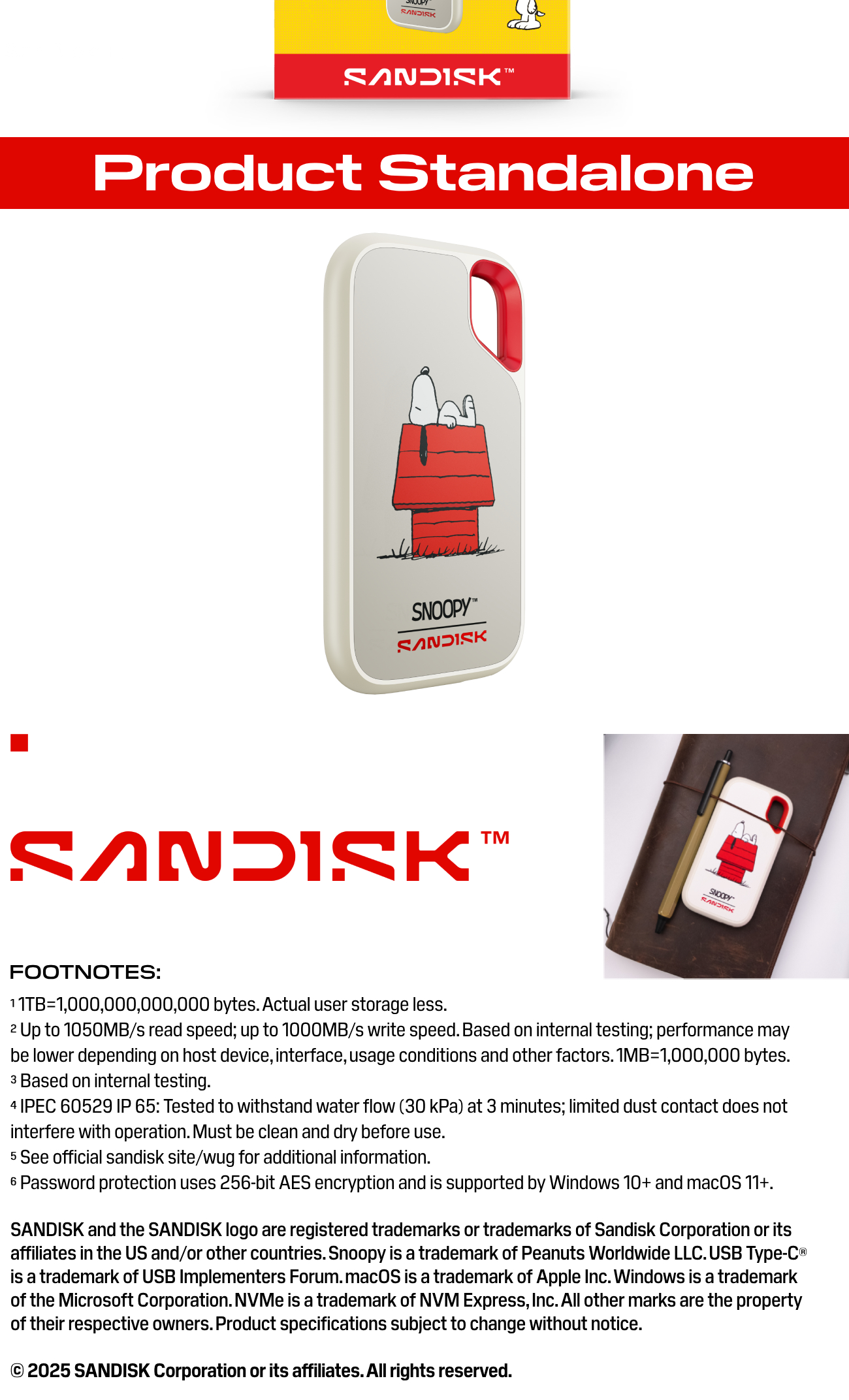 Sandisk® Snoopy™ Portable SSD – Limited Edition (1TB) | Shopee Malaysia
