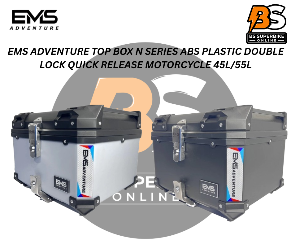 (Ready Stock)EMS ADVENTURE TOP BOX N SERIES ABS PLASTIC DOUBLE LOCK ...